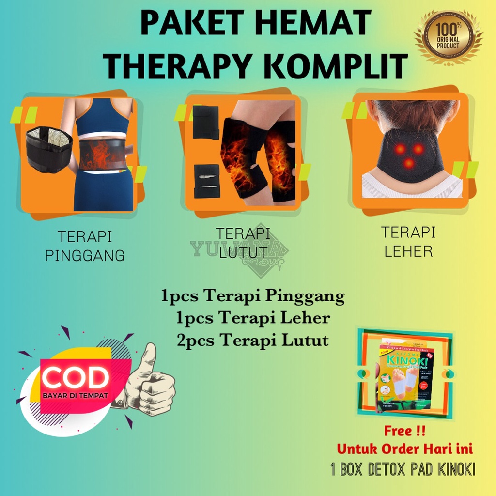 Jual Sabuk Terapi Tourmaline Magnetic Paket Komplit 4 in 1 256 Magnet ...