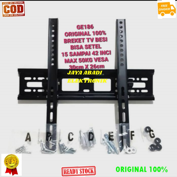 Jual G186 ORIGINAL BREKET TV FULL BESI 15 SAMPAI 42 IN BRACKET TELEVISI ...