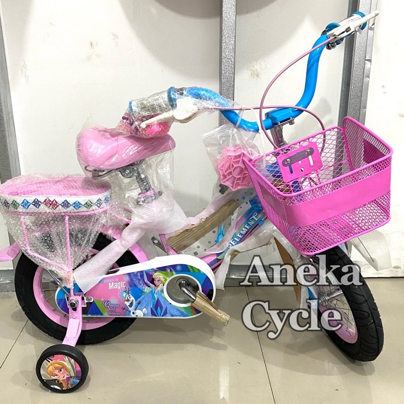 Jual Sepeda Anak Roda Empat Cewek Perempuan Element Frozen 12 Elsa Anna ...