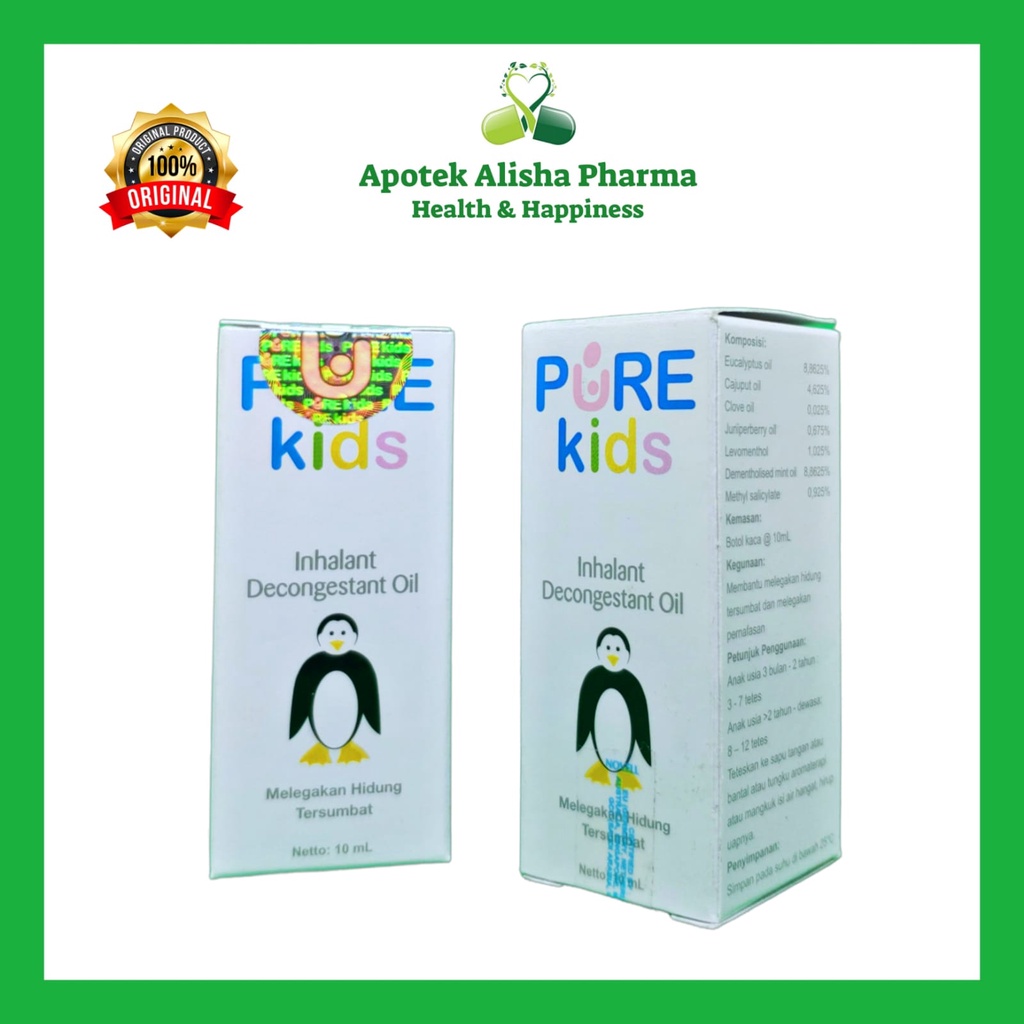 Jual Pure Kids Inhalant Decongestant Oil 10ml - PureKids Minyak ...