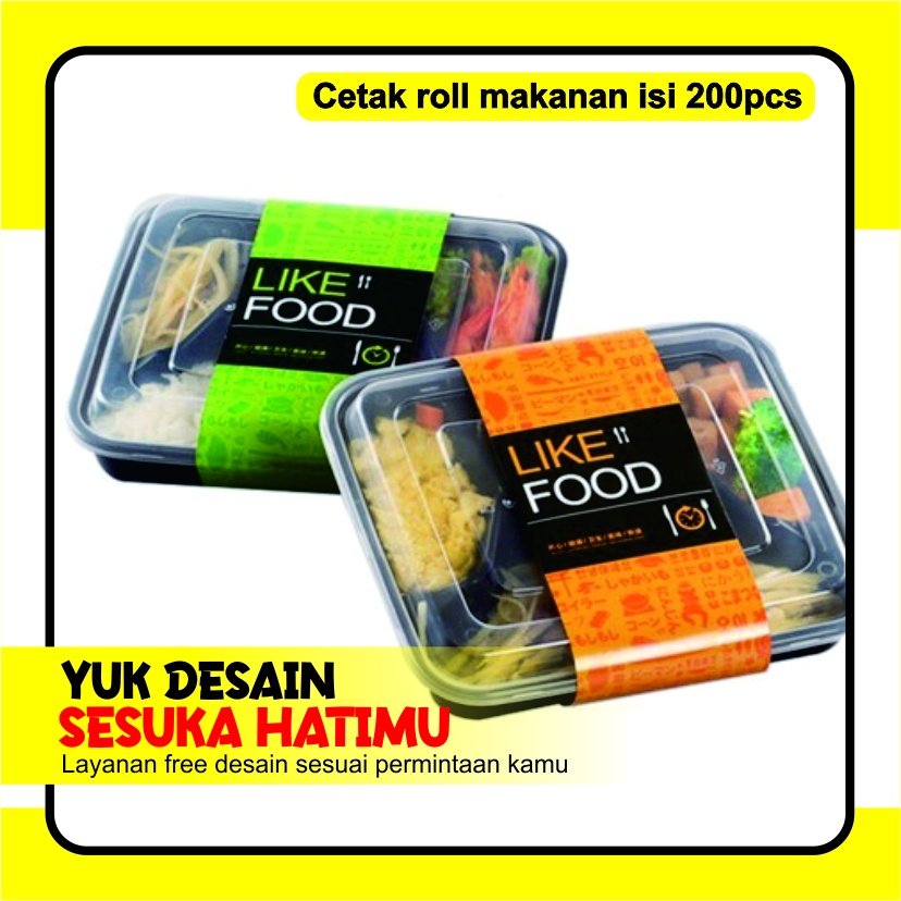 Jual Label Pengikat Makanan/ Label Box Bento roller makanan / lebel ...