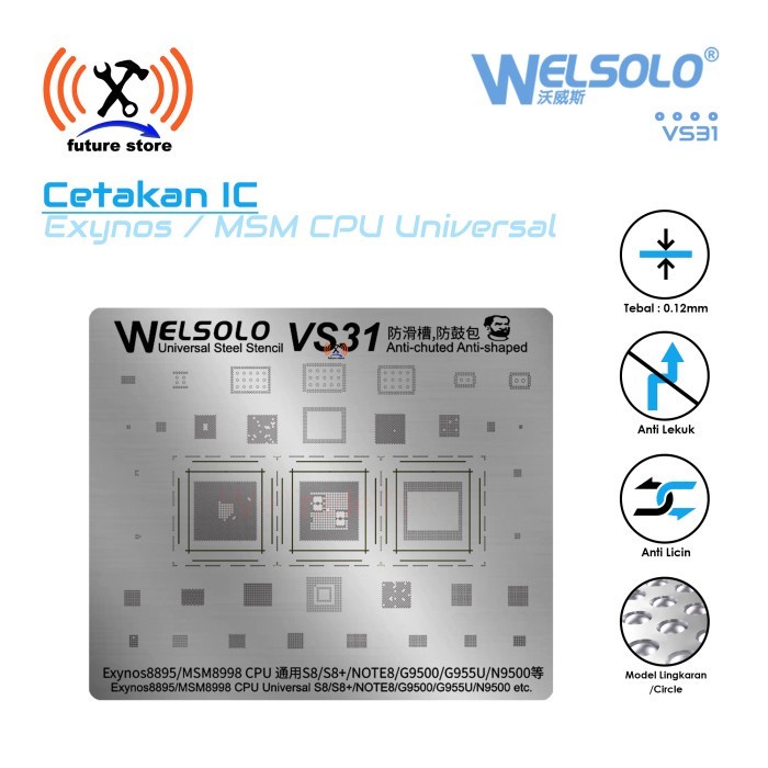 Jual WELSOLO VS31 Cetakan IC BGA 0.12mm Exynos8895/MSM8998 CPU Universal | Shopee Indonesia