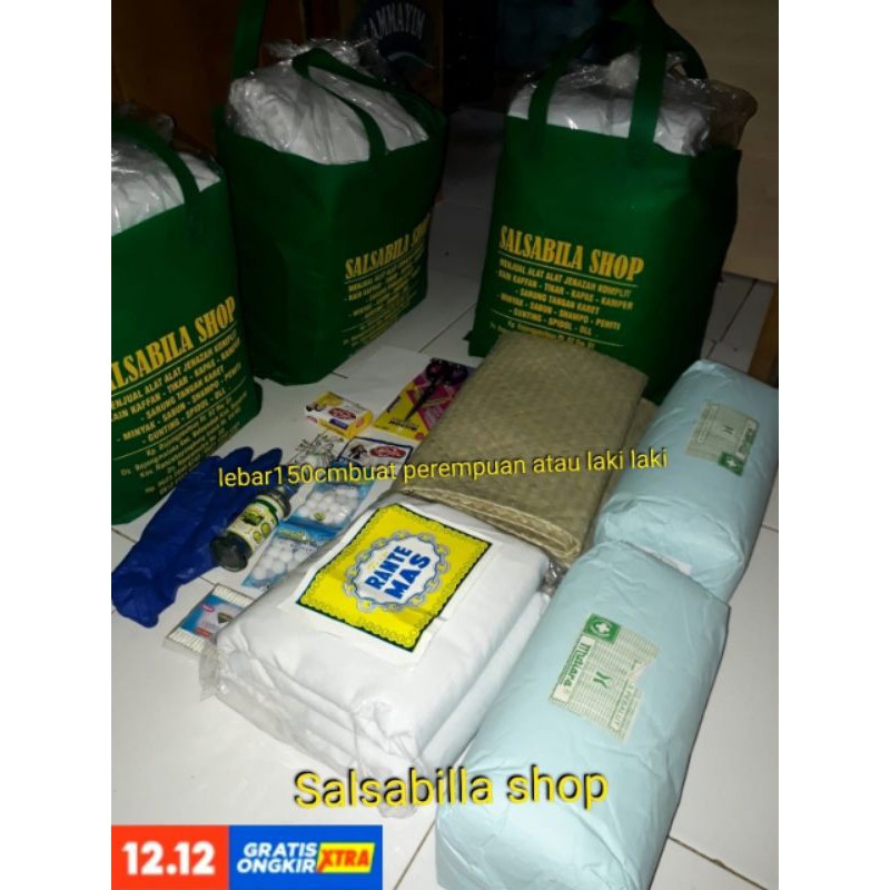 Jual paket kain kafan super komplit untuk jenazah perempuan dan laki ...