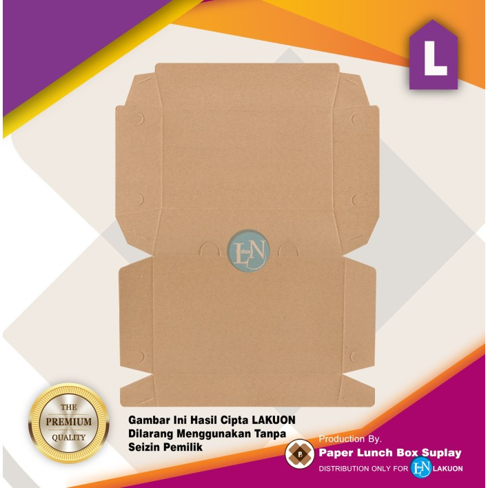 Jual 34Rs65R6 Kertas Paper Craft Take Away Lunch Box Coklat Polos 275 Ukuran M - M, Cokelat ...