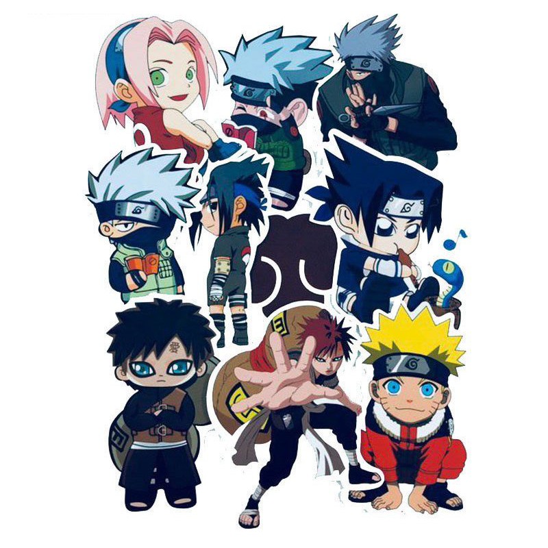 Jual Stickers Stiker Vinyl Ninja Chibi Naruto Sasuke Kakashi Boruto ...