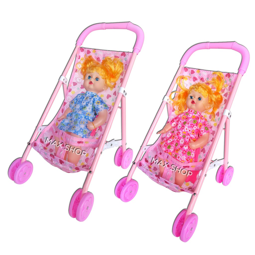 Jual Troly Plus Boneka Stroller My Little Baby Mainan Anak Dorongan ...