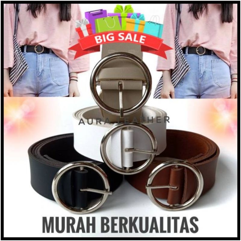 Jual RING BELT KEPALA BESI IKAT PINGGANG WANITA KEKINIAN | Shopee Indonesia