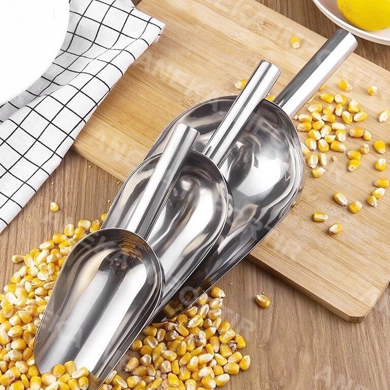 Jual Sendok Es Batu Stainless Stell Skop Sekop Serokan Tepung Biji Kopi ...