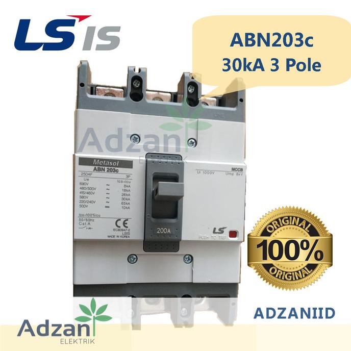 Jual MCCB 3P 250A 30kA ABN203c LS Metasol LSis ada stock | Shopee Indonesia