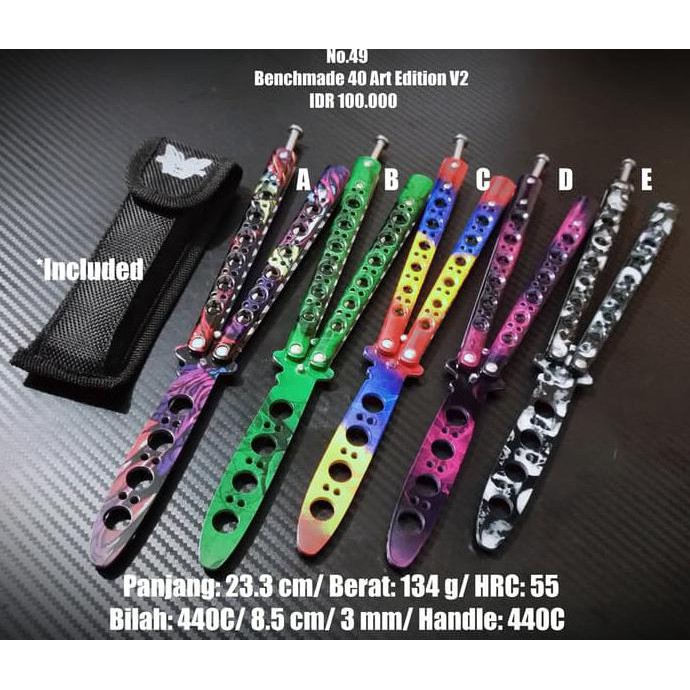 Jual balisong trainer benchmade 40 art edition v2 | Shopee Indonesia
