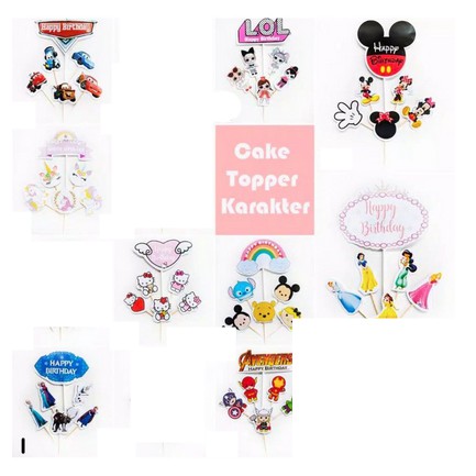 Jual Cake topper karakter anak buat hiasan kue topper/Cake Topper ...
