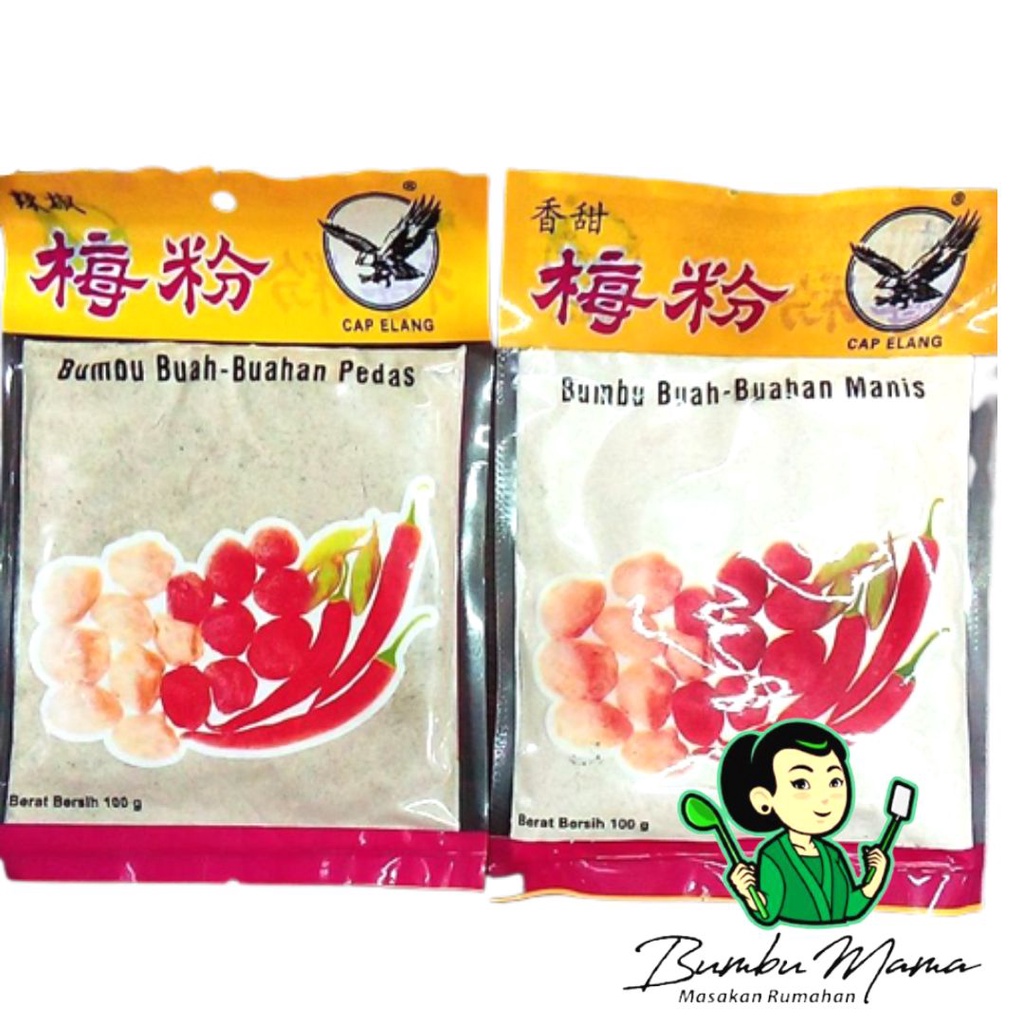 Jual Bumbu Buah / Garam Buah Manis / Pedas Cap Elang Sachet 100 gram ...