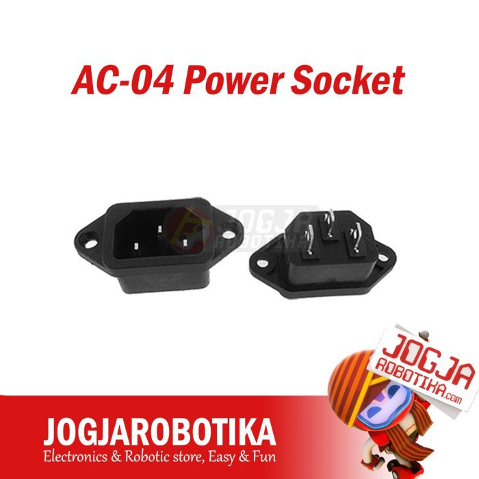 Jual AC-04 Power Socket AC Power 3 Pin komputer PC Box Amplifier ...