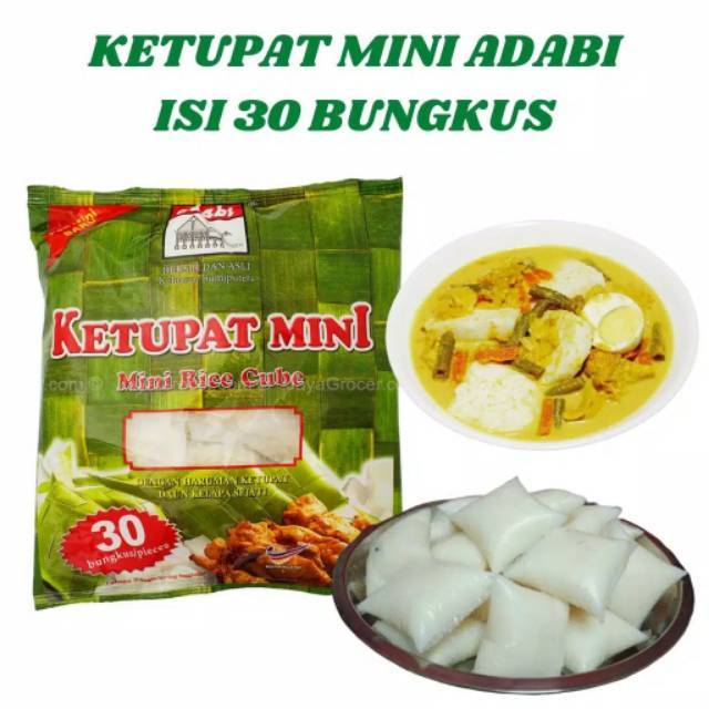 Jual Ketupat Mini Adabi (30 pcs) 600gr Halal Exp Juli 2026 | Shopee ...