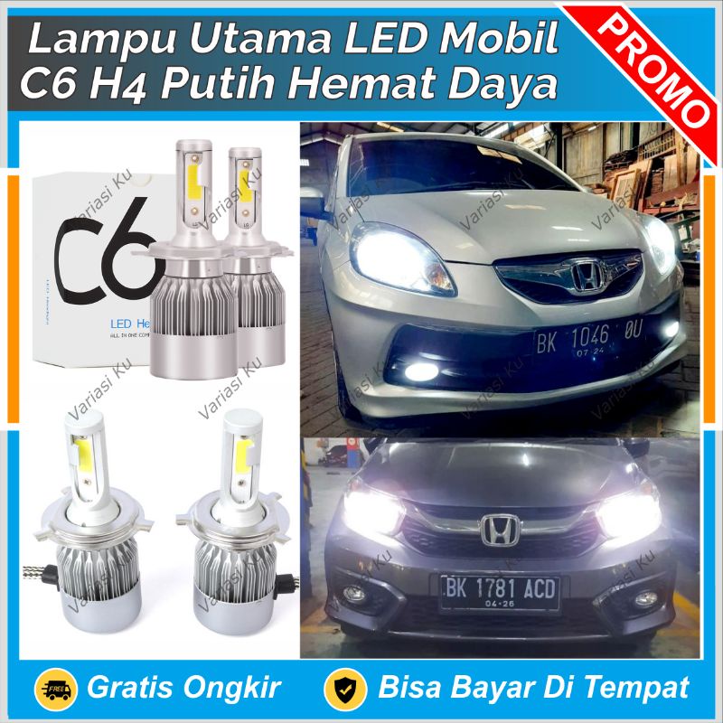 Jual LAMPU UTAMA MOBIL LED C6 H4 C6H4 COB PUTIH: DAIHATSU XENIA GRANDMAX ESPASS FEROZA TERIOS ...