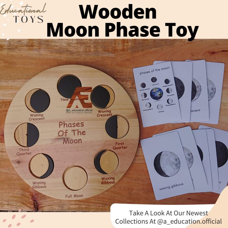 Jual phases of the moon phases wooden moon phase | Shopee Indonesia