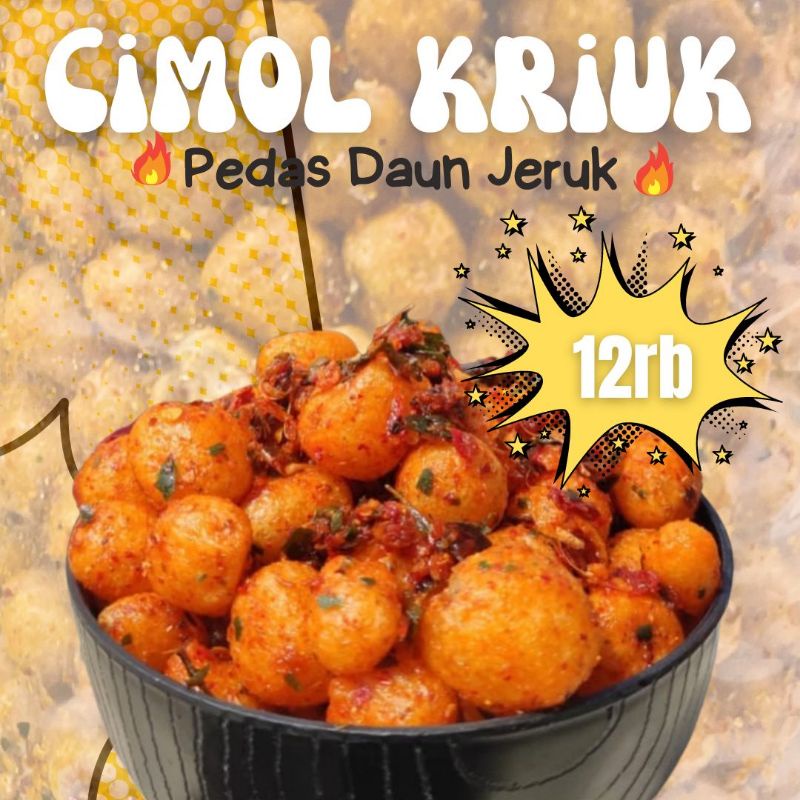Jual Snack Cimol Kriuk Pedas Daun Jeruk 200gr | Shopee Indonesia