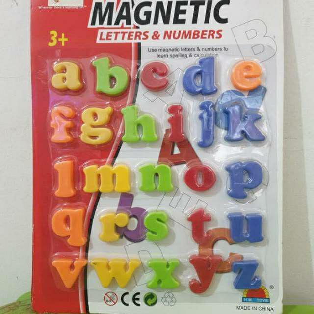 Jual Angka numerik&Abjad huruf magnetic letters Huruf besar dan huruf ...