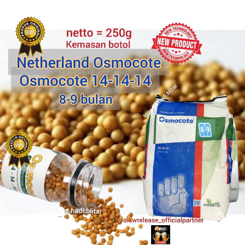 Jual Pupuk osmocote dekastar 14-14-14 250g, pupuk osmocote 14-14-14 ...