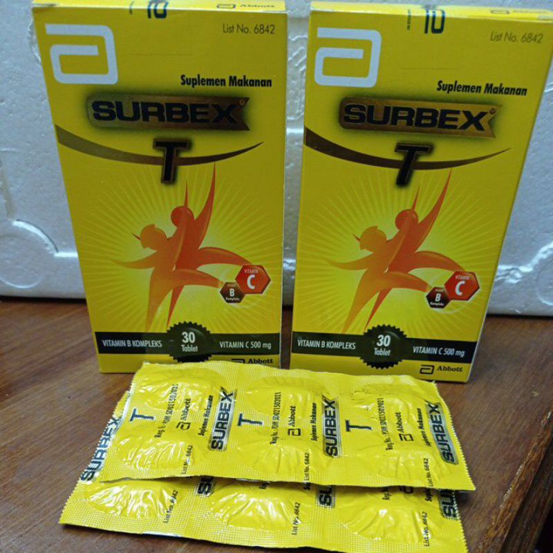 Jual surbex T vitamin c dan vitamin b komplek 1 strip 6 tablet | Shopee ...