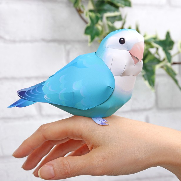 Jual Rosy faced Lovebird Blue Papercraft | Shopee Indonesia