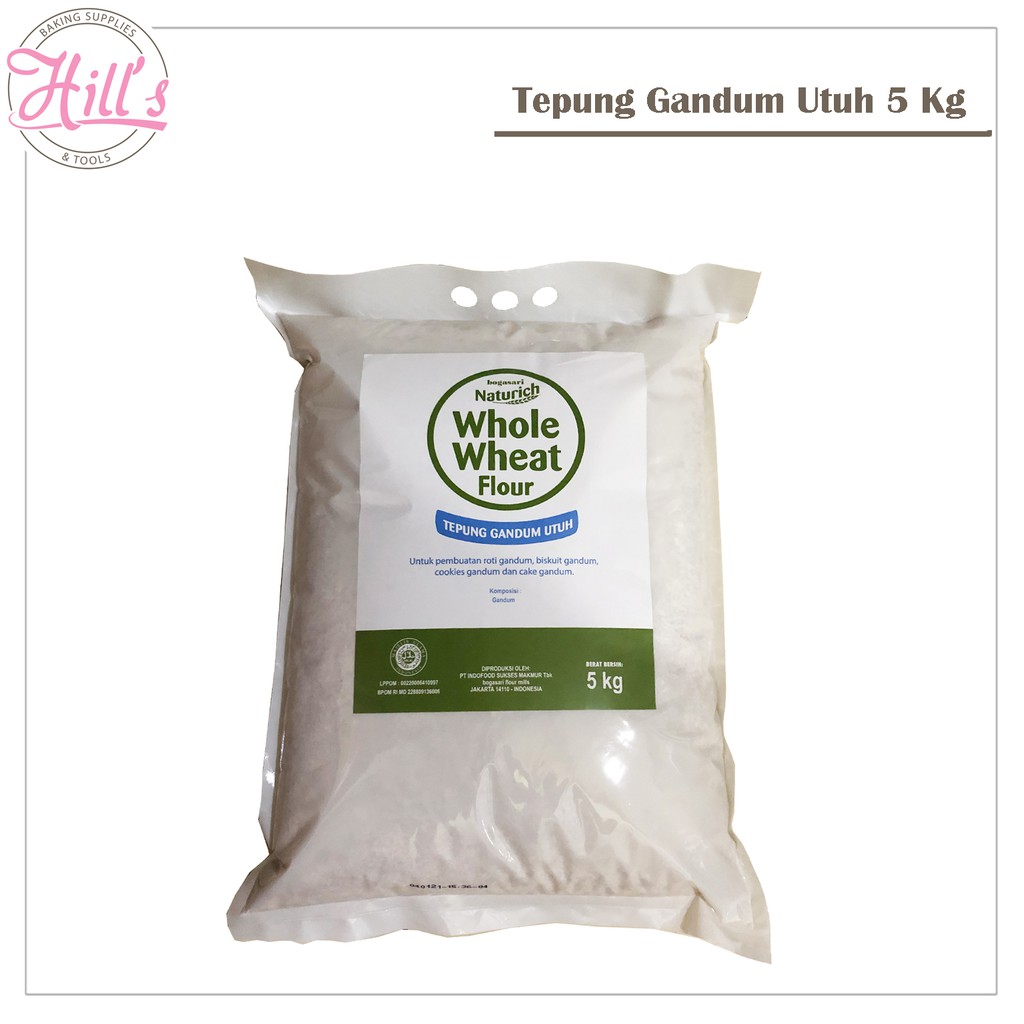 Jual TEPUNG GANDUM UTUH 5 kg ( WWF ) - BOGASARI NATURICH WHOLE WHEAT ...