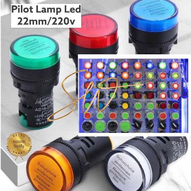 Jual LAMPU INDIKATOR PILOT LAMP LED/LAMPU PANEL/PILOT LAMP 22mm 220v ...