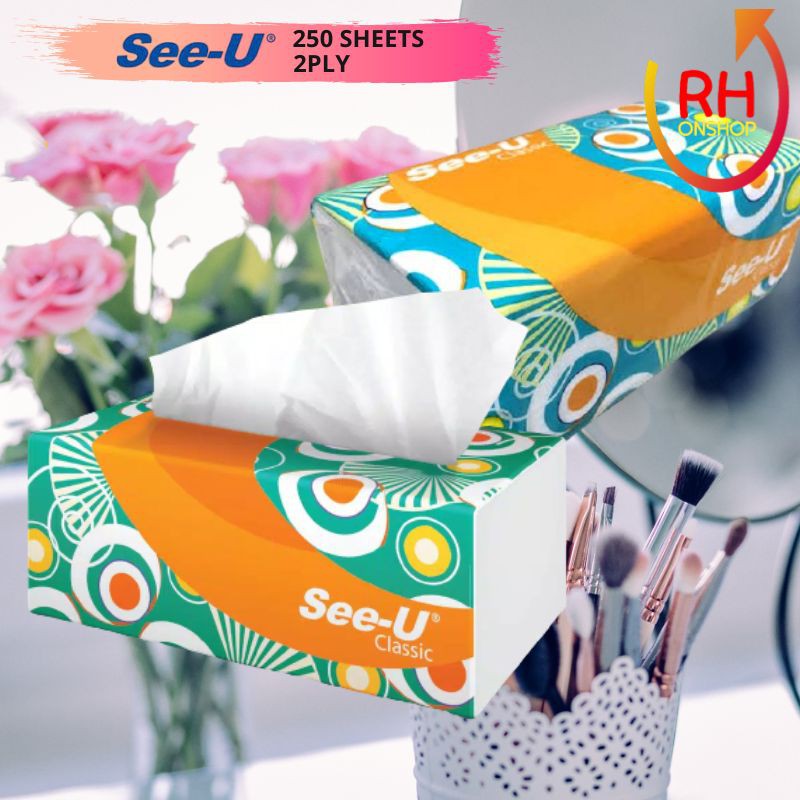 Jual Tisu See-u Facial Classic Tissue 250Sheets 2 PLY | Shopee Indonesia