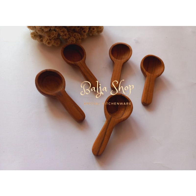 Jual Sendok takar mini kayu jati, ( mini spoon) | Shopee Indonesia