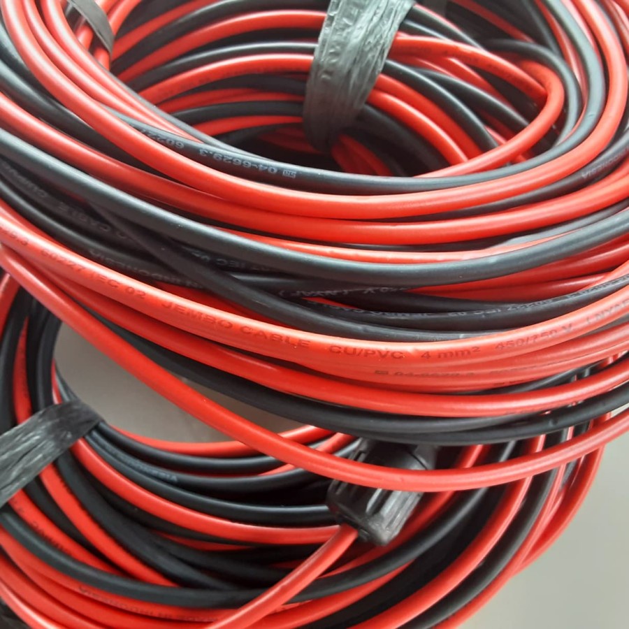 Jual kabel panel 18 meter 4mm(merah hitam) jembo (NYAF) | Shopee Indonesia