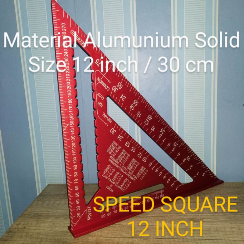 Jual PREMIUM Speed Square 12 Inch Besar 30 cm Penggaris Segitiga ...