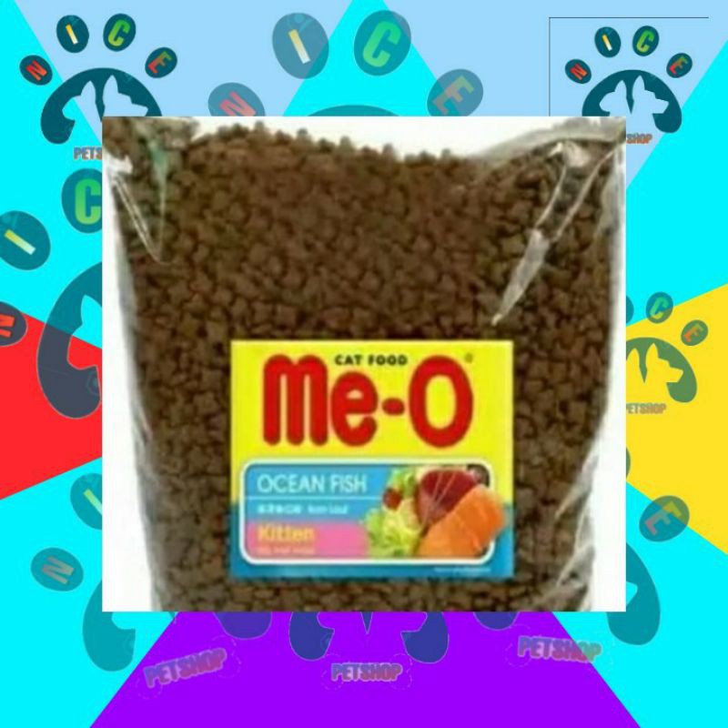 Jual Meo Kitten Repack 1 kg Makanan Kucing Me-O kitten Kemasan 1 kg ...