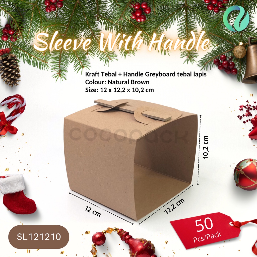 Jual Kraft Paper Box Multipurpose Sleeve with handle 10 PCS | Shopee ...