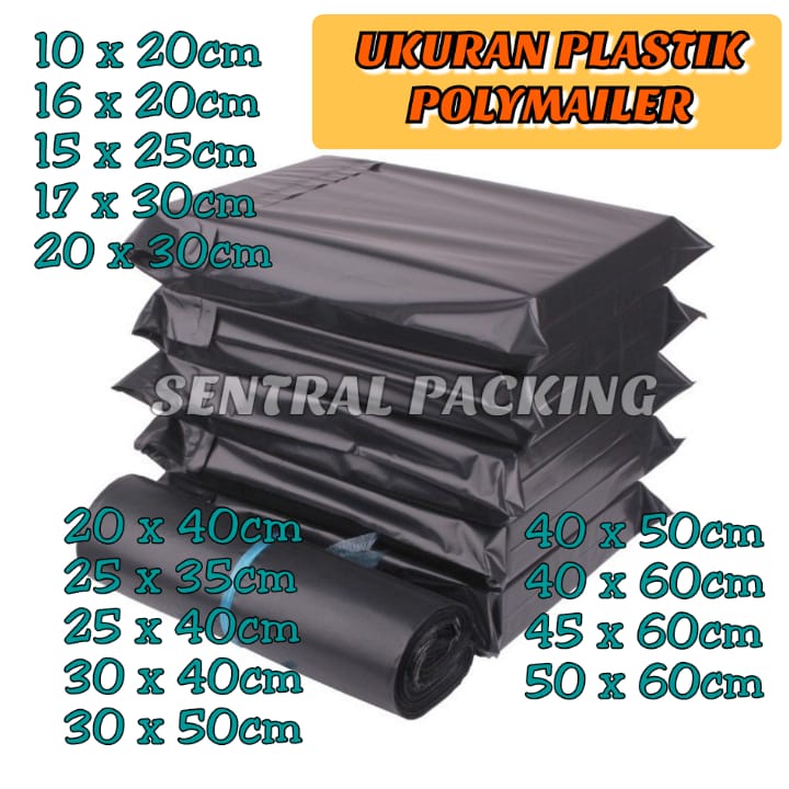 Jual Plastik Packing Polymailer LDPE 16X20CM, 15X25CM, 20x30CM + Lem sekat 100 LEMBAR | Shopee ...