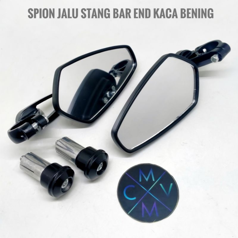 Jual [READY STOCK] SPION JALU STANG BAR END BULAT OVAL DATAR KOMPLIT ...