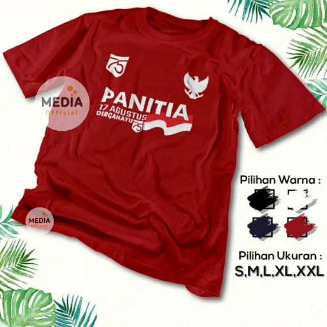 Jual Baju kaos Panitia 17 agustus 1945 HUT RI KE 75 INDONESIA MAJU ...