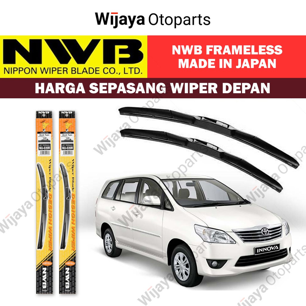Jual Wiper Blade Depan Innova NWB Frameless Japan 24/16 | Shopee Indonesia