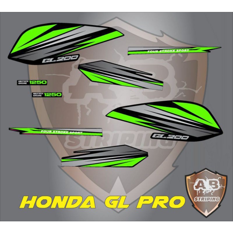 Jual STIKER STRIPING DECAL VARIASI DAN LAMINASI HONDA GL PRO SIMPEL ...