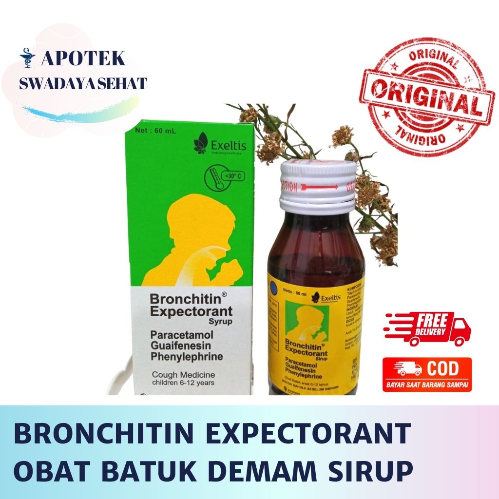 Jual BRONCHITIN EXPECTORANT 60 ML Syrup - Obat Batuk Pilek Demam Sirup ...