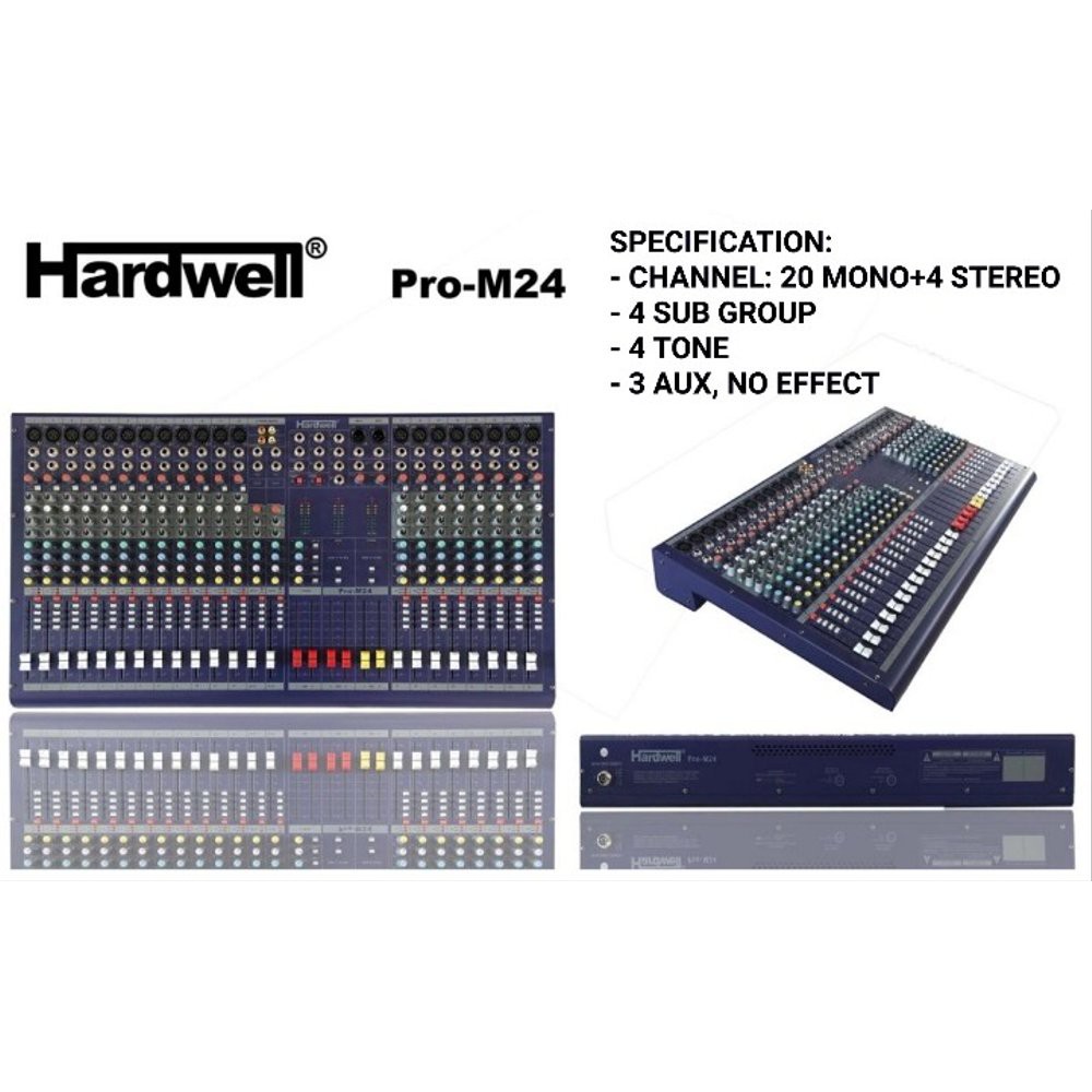 Jual Mixer HARDWELL 24 Channel PRO M24 ORIGINAL Garansi 1 Tahun ...