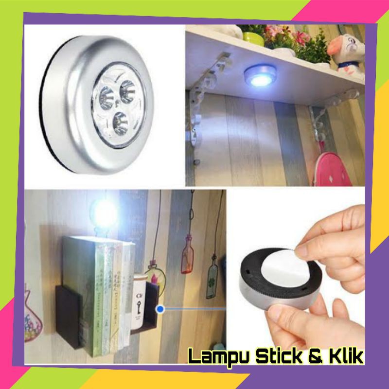 Jual Stick Touch Lamp Lampu Tempel Led Mini Portable Emergency Murah ...