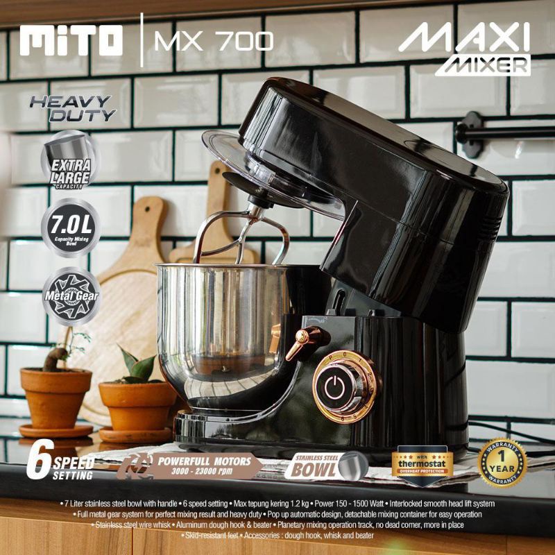 Jual MITO MAXI MIXER MX 700 KAPASITAS 7 LITER GARANSI RESMI 1 TAHUN ...