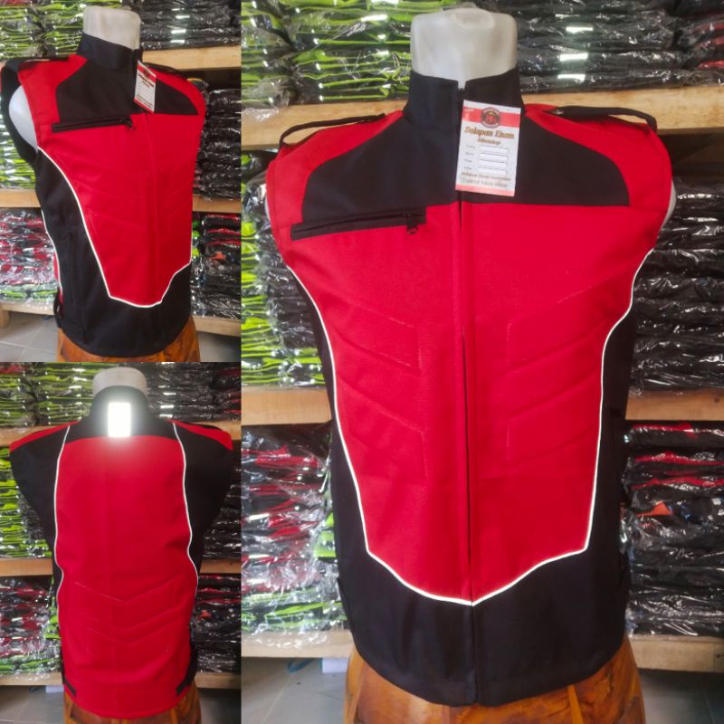 Jual rompi touring rompi motor keren rompi biker safty chodura redblack ...