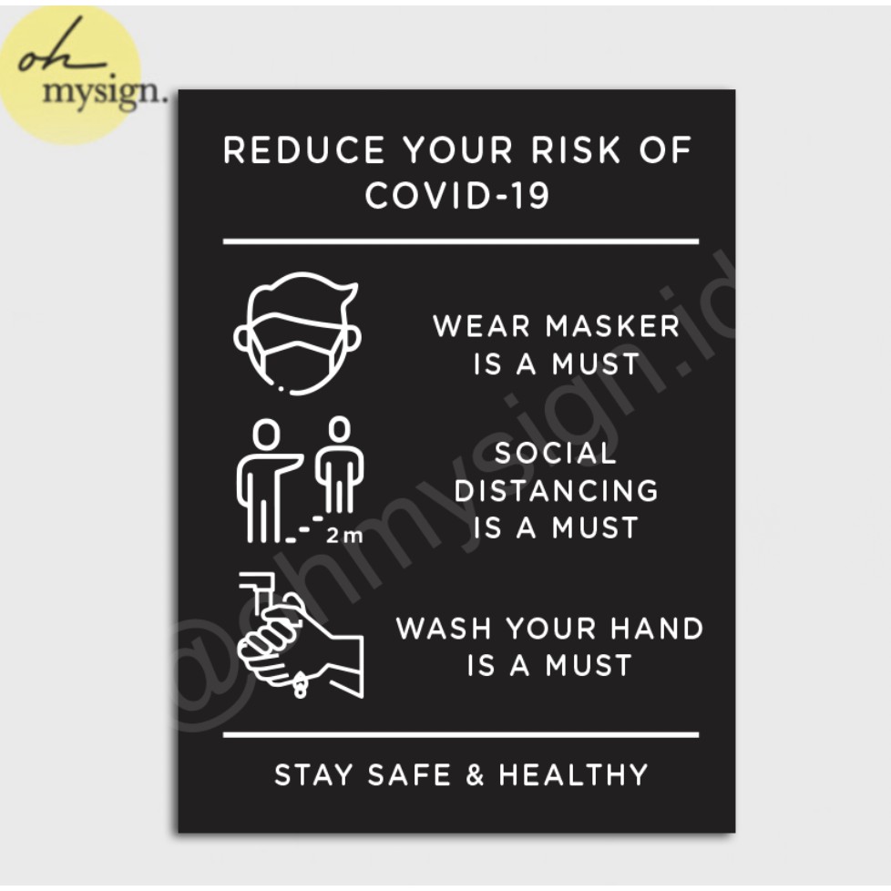 Jual SIGN BOARD HEALTHY PROTOCOL | PROTOKOL KESEHATAN | SIGN AKRILIK ...