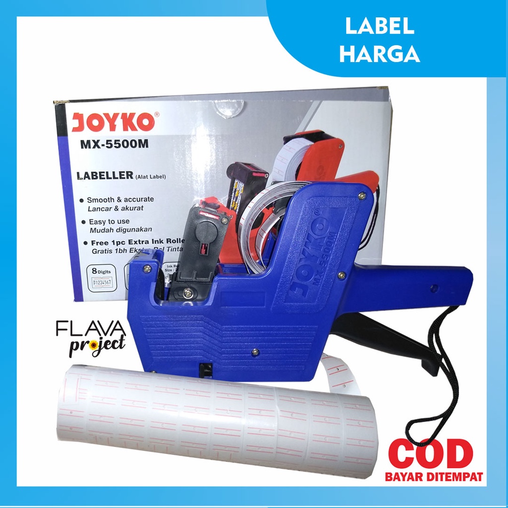 Jual Paket Alat Label Harga 1 Baris 8 Digits JOYKO MX-5500M / Price Tag ...