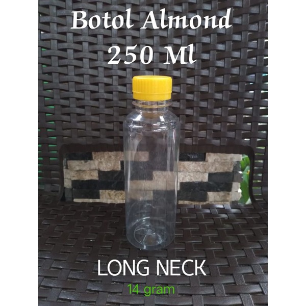 Jual Botol almond 250 ml// Botol plastik 250 ml // Botol almond long ...