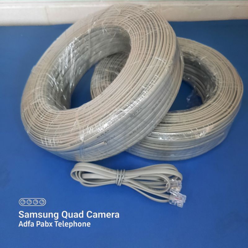 Jual KABEL LINE TELEPON RJ11 ISI 4 KABEL PANJANG 1 METER | Shopee Indonesia
