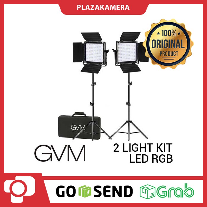 Jual GVM LED RGB 2 Light Kit With Remote 800D-RGB-2L | Shopee Indonesia
