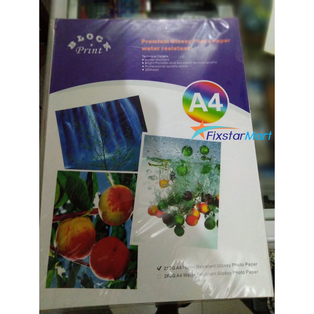 Jual Kertas Photo Paper - Glossy A4 210gsm | Shopee Indonesia