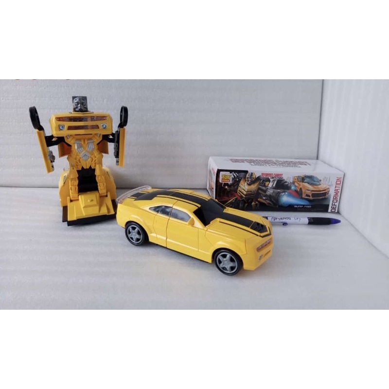 Jual mainan mobil transformers bumble bee optimus prime jadi robot ...